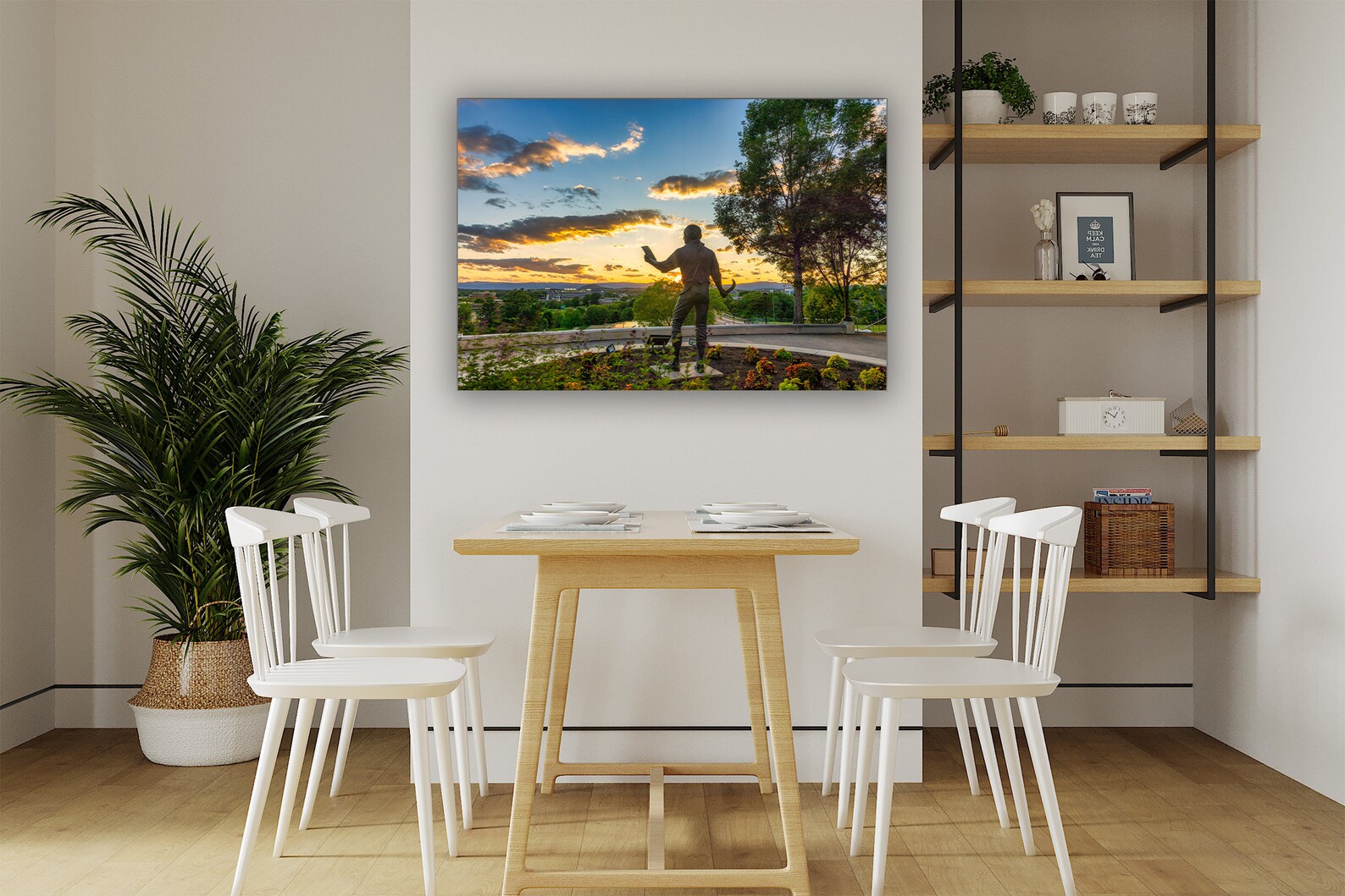 James Madison Statue at Sunset, JMU Campus Landscape Artwork, Fine Art ...