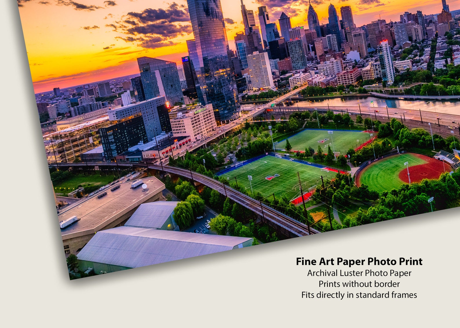 Philadelphia Skyline at Sunrise, Upenn Campus, Pennsylvania Fine Art ...