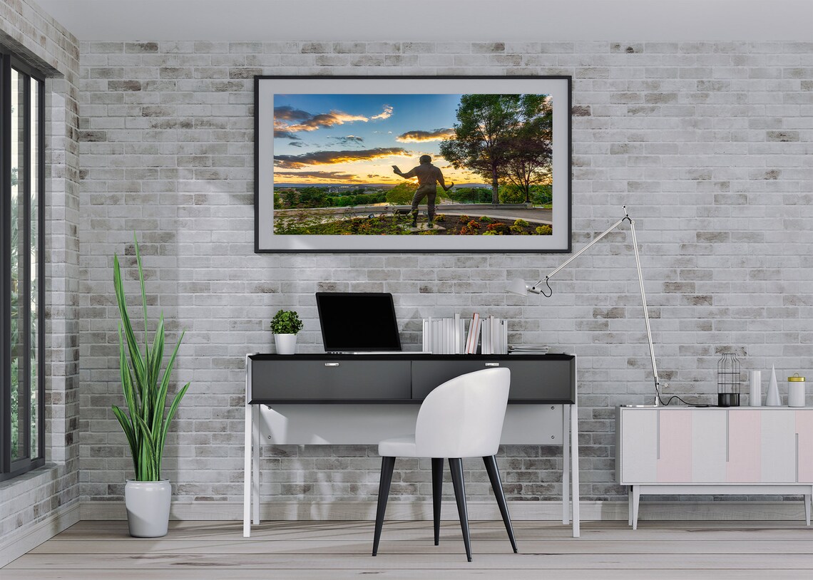 James Madison Statue at Sunset, JMU Campus Landscape Artwork, Fine Art ...