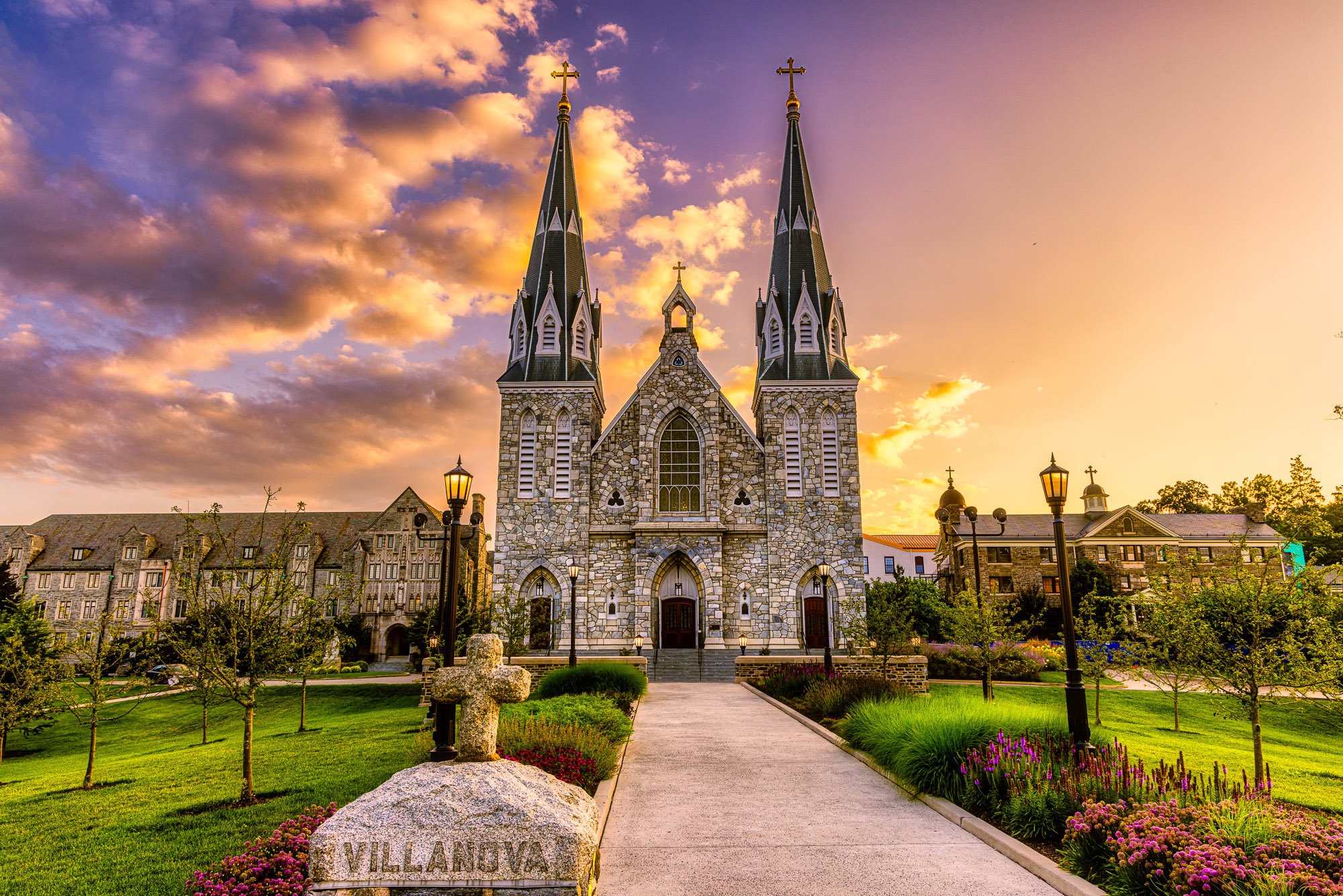 Sunrise at Villanova, St Thomas Church, Philadelphia Landmark Home ...