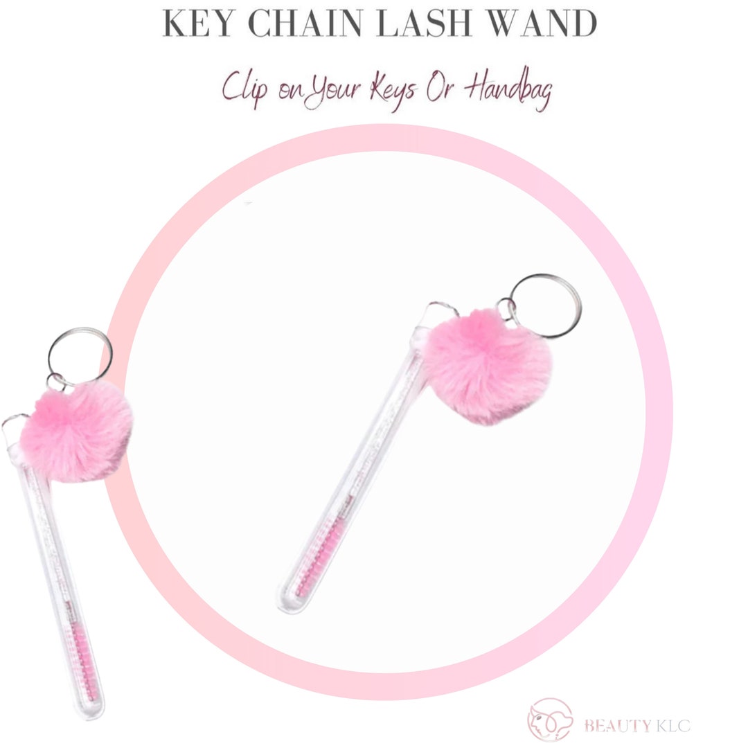 Pink Pom Pom Key Chain Lash Wand/ Special Gift /birthday Gift Christmas ...