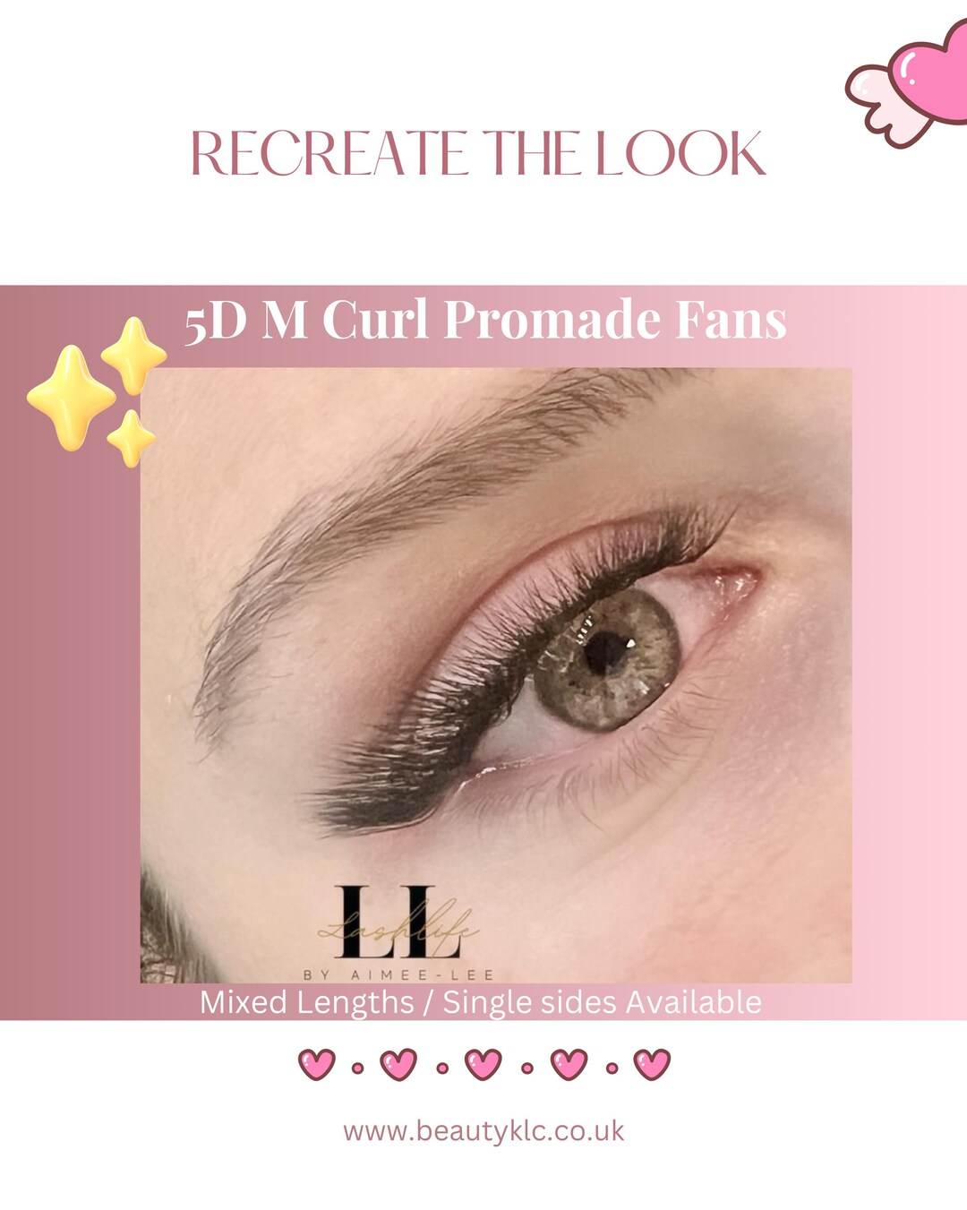 M Curl Single Lengths X 100 Promade Fans on Strips - Etsy