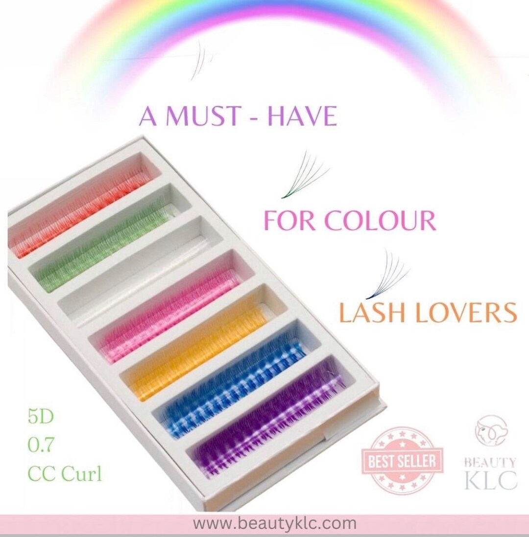 Promade Fans, Colour , Colour Eyelash Extensions, Loose Fans , Fans on ...