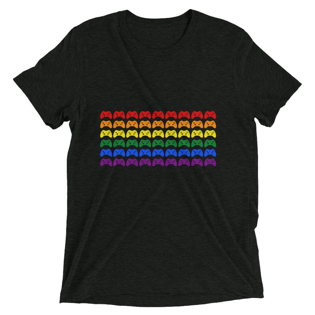 Rainbow Pride Shirt Gamer Pride Flag Design - Etsy España