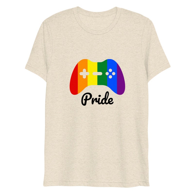 Gamer Pride Flag Controller Shirt - Comfortable Tri-blend - Etsy