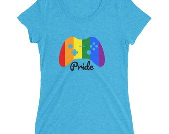 Gamer Pride Flag Controller Shirt Comfortable Tri-blend | Etsy