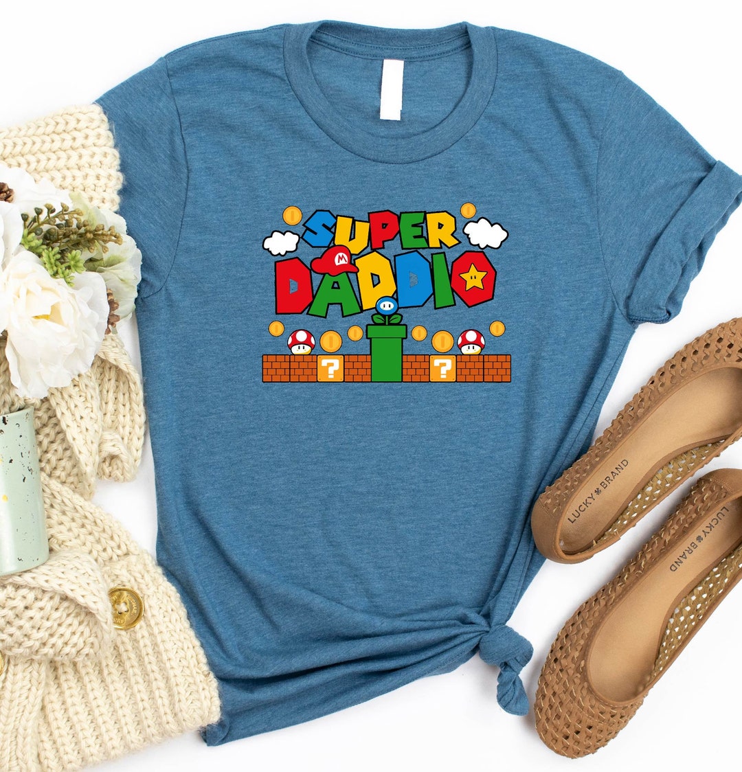 Super Daddio Shirt,game Shirt,super Mario Game,father Son Love Shirt ...