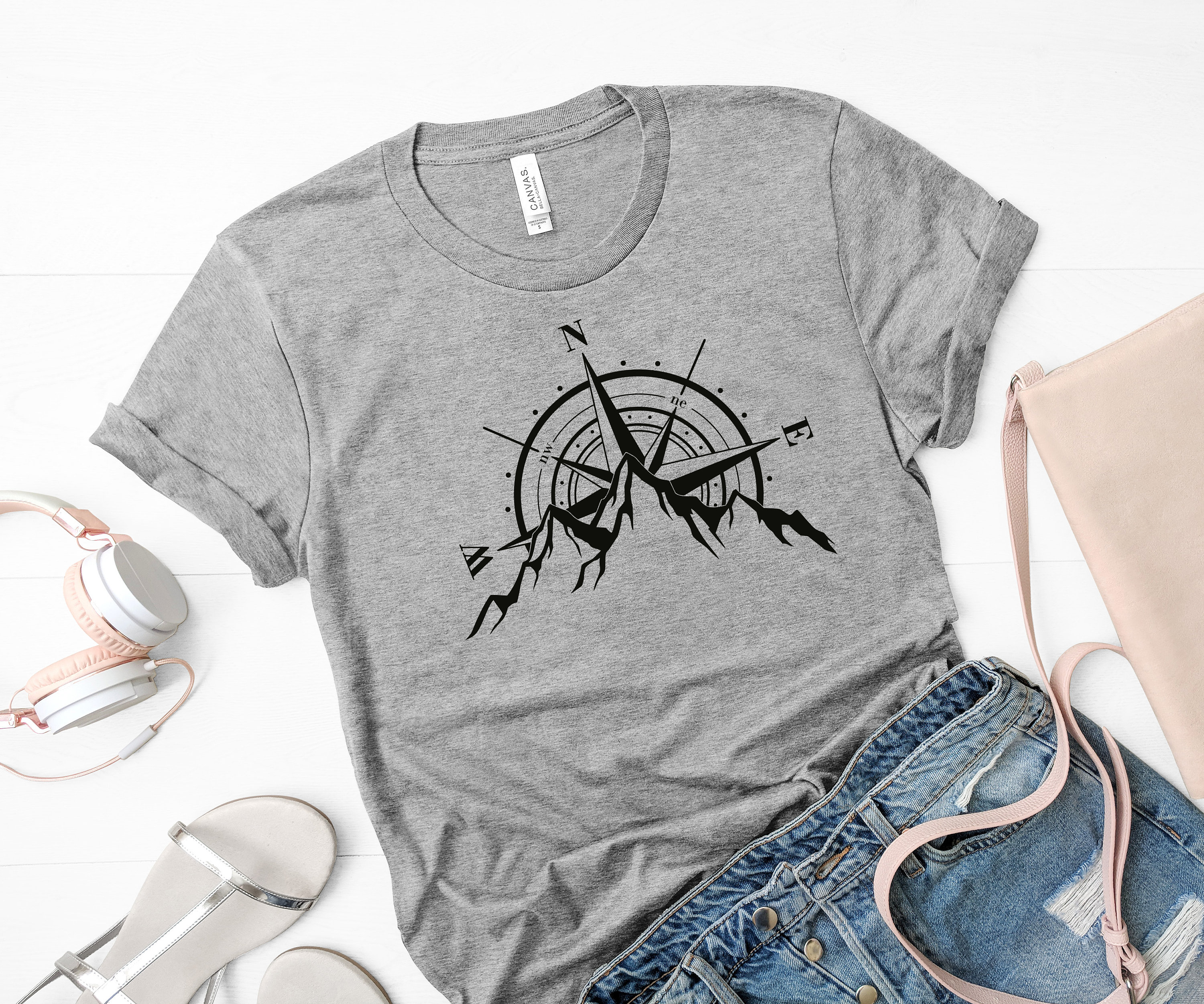 Mountain Compass ShirtAdventure ShirtCamping ShirtCamper | Etsy