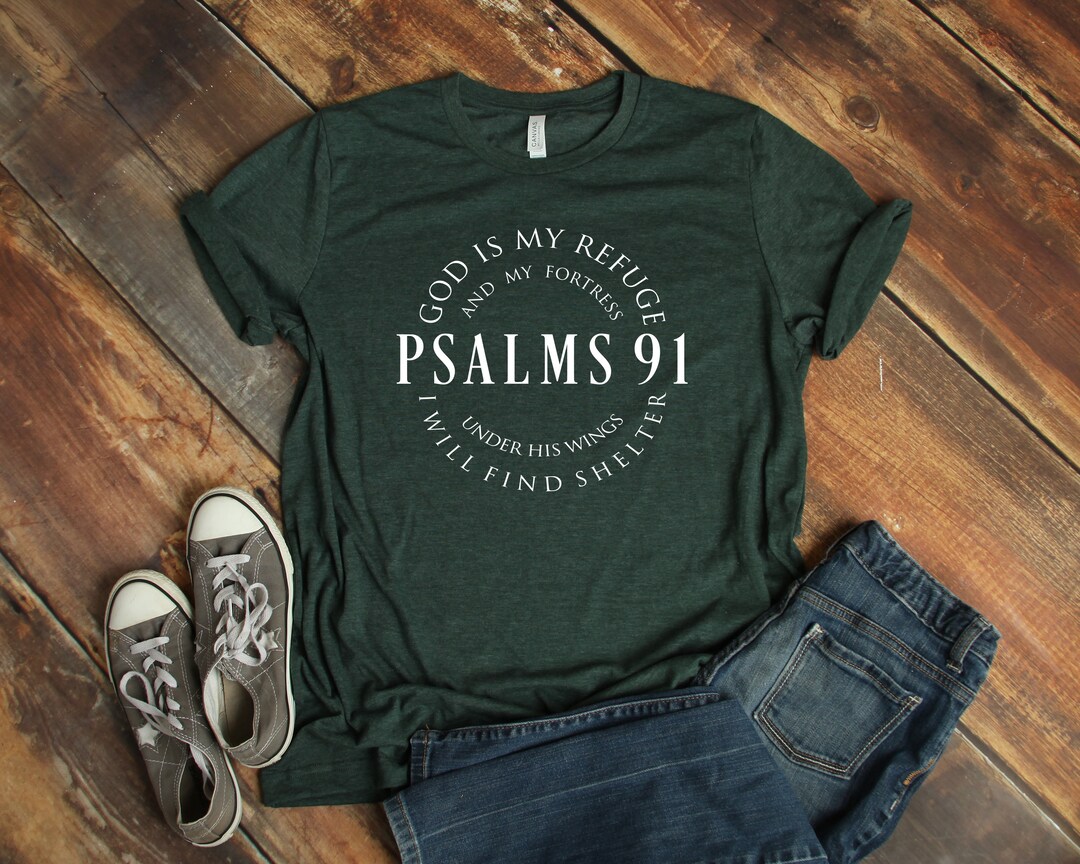 Psalms 91 T Shirt, Religious Gift, Christian T Shirt, Christian ...