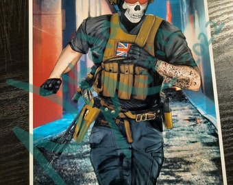 Simon Ghost Riley Print - Etsy UK