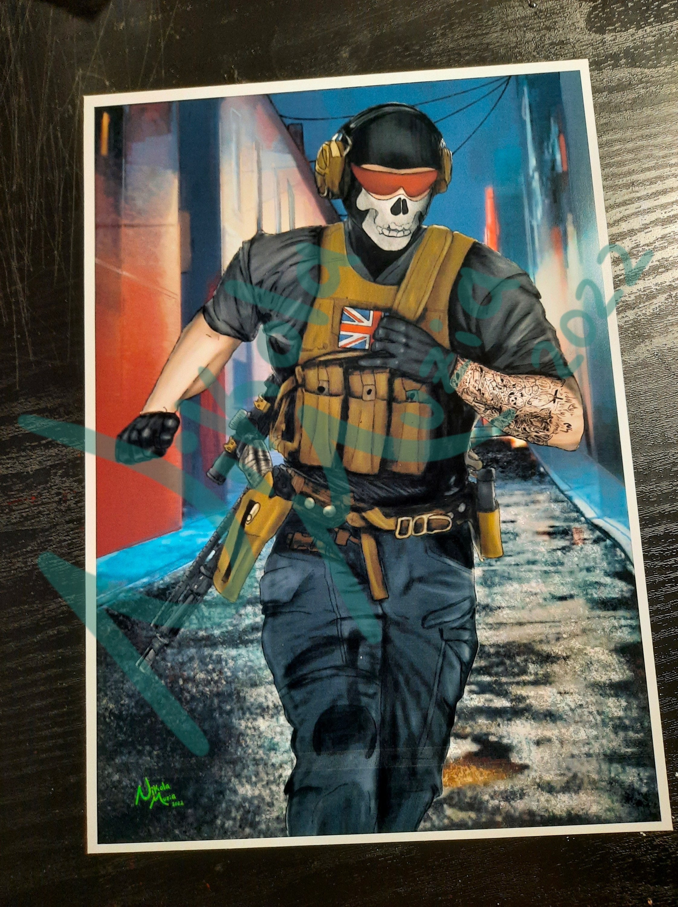 Running Simon "ghost" Riley Print - Etsy