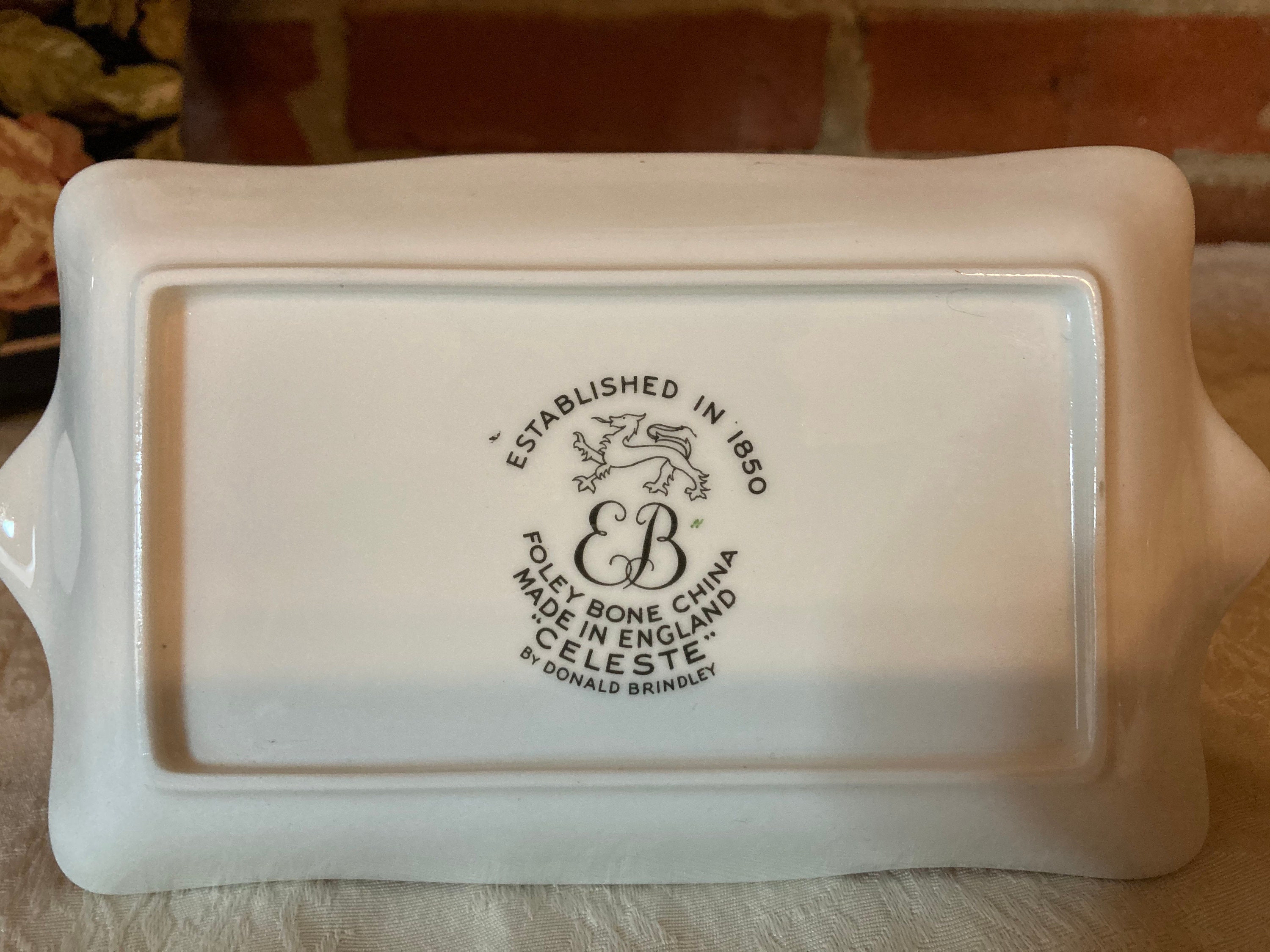 MID CENTURY Blue Silver ATOMIC E&B Foley Celeste China by Donald ...