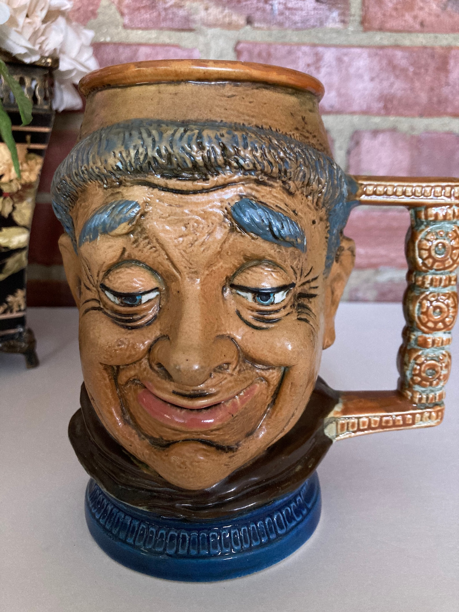 VINTAGE ITALIAN FACE Mug "happy Face Italian" Hand Painted Made in ...