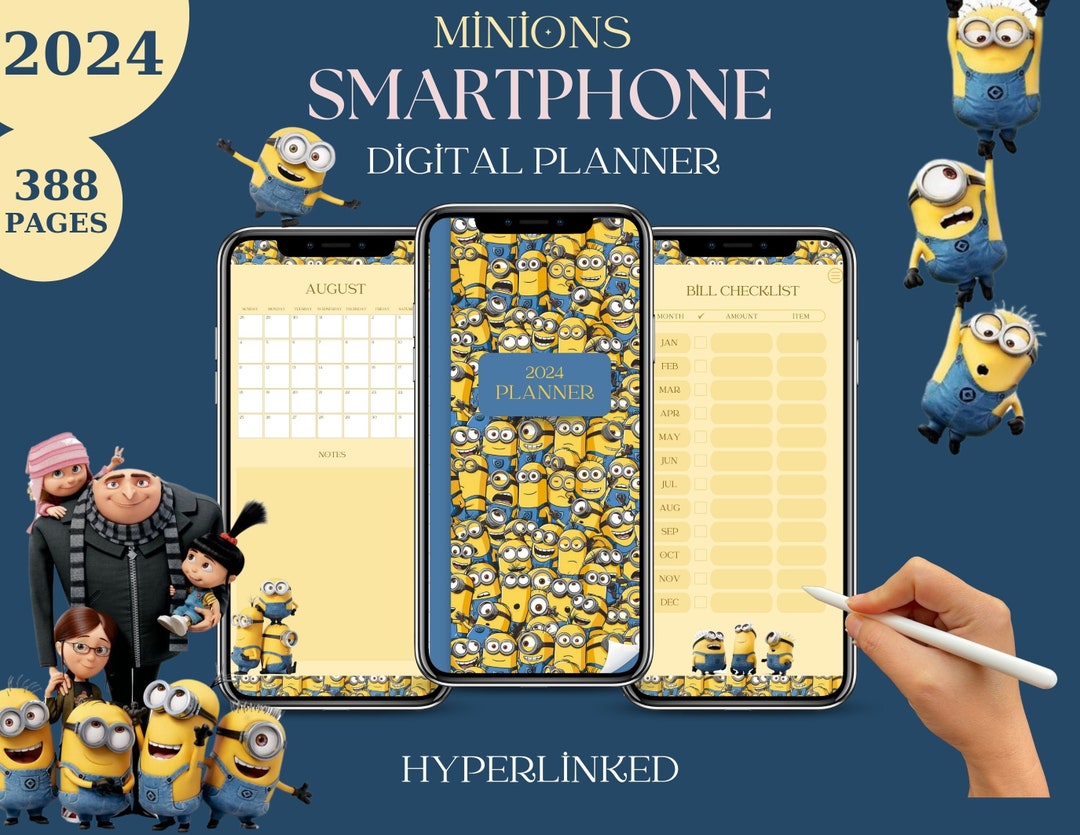 2024 Minion Digital Plannercute Cartoon Digital - Etsy