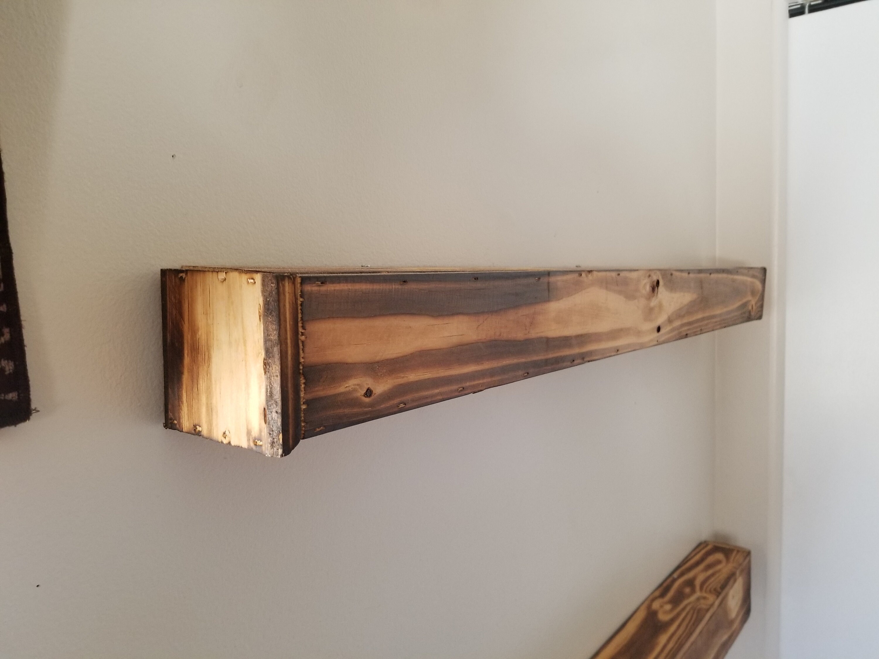 Shou Sugi Ban Floating Pallet Shelf - Etsy