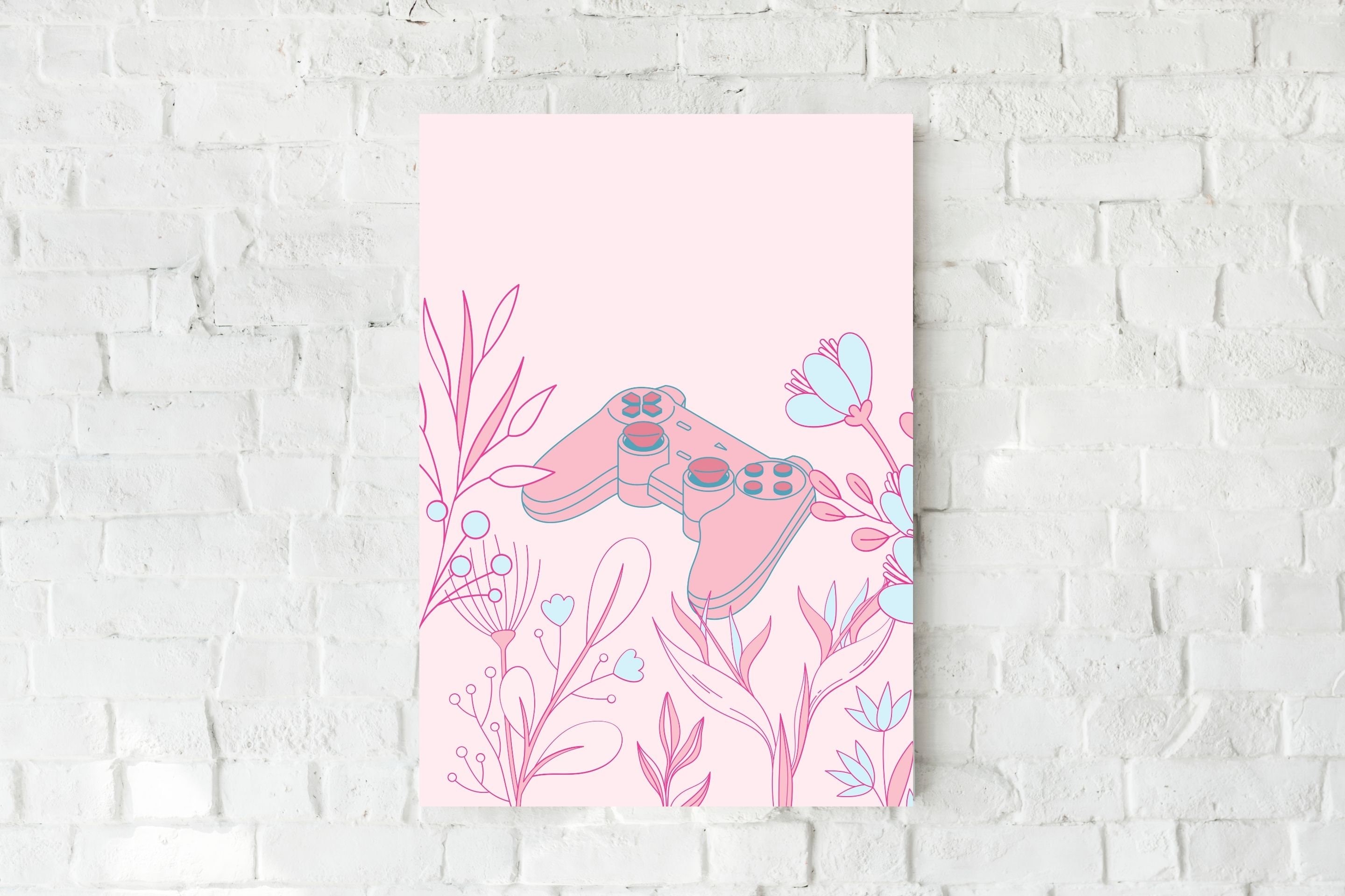 Pink Gamer Girl Art Girl Gamer Gaming Poster Gamer Gift - Etsy