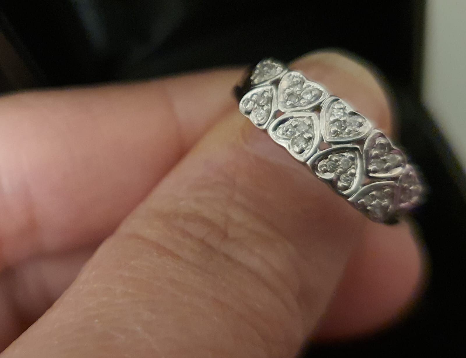 A White Gold & Diamond 'mom' Ring - Etsy