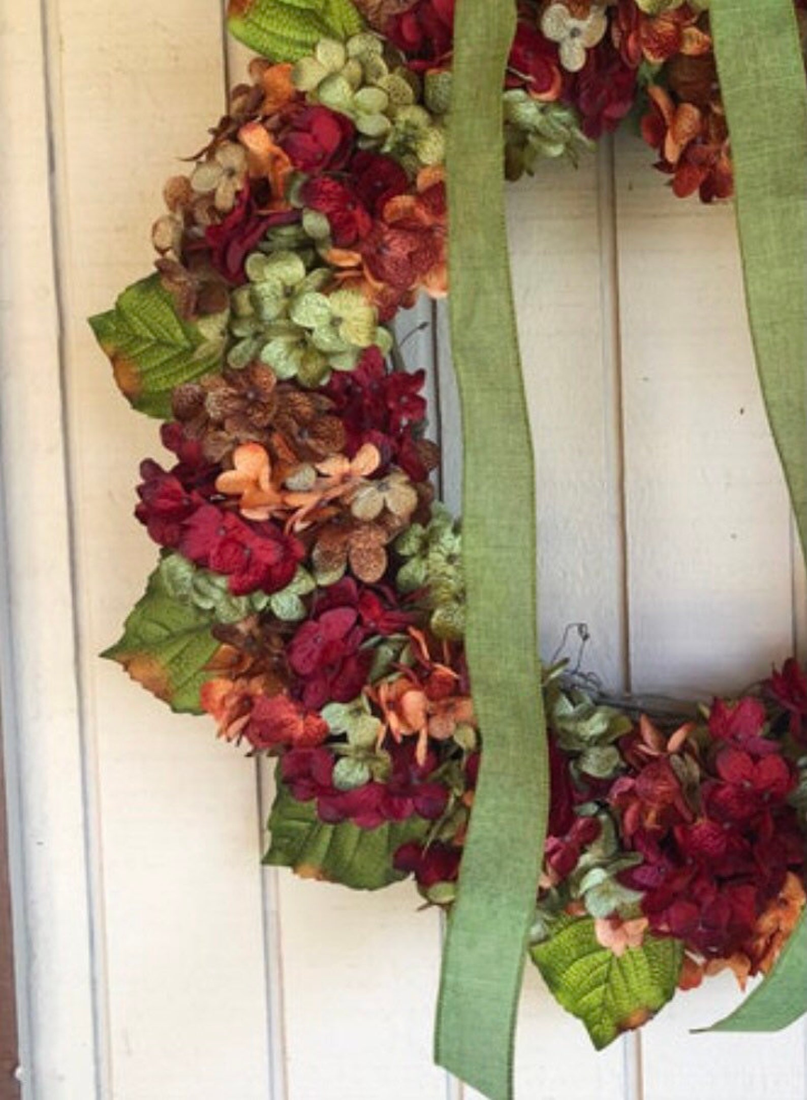Rust Colored Hydrangea Wreath, Front Door Wreath, Summer Wreath - Etsy