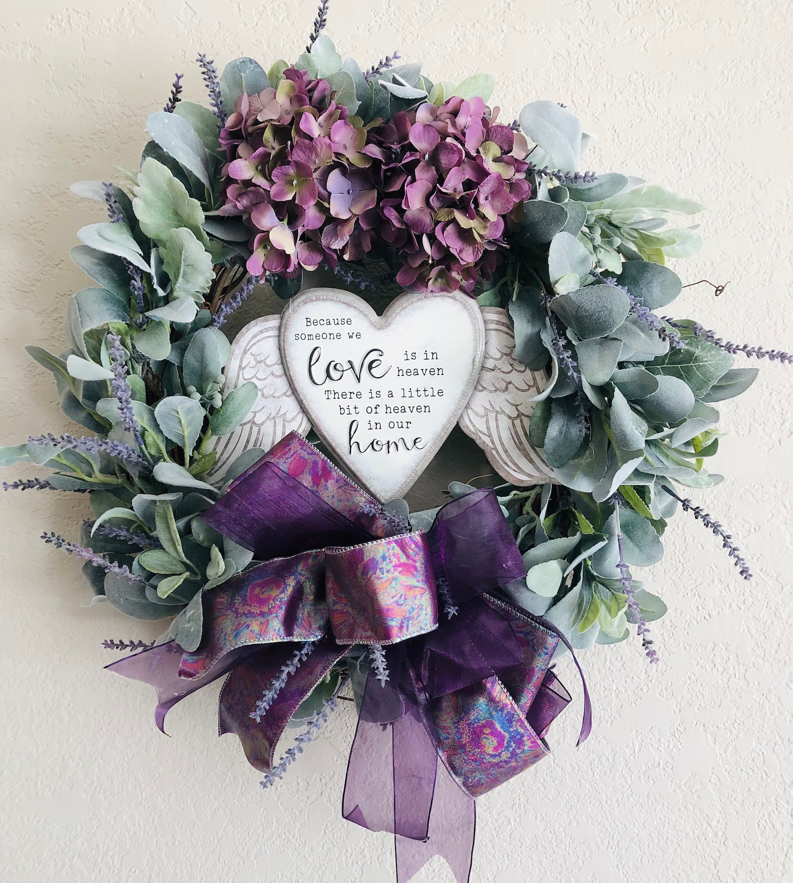 Angel Wings Sympathy or Memorial Wreath. Bereavement Gift - Etsy