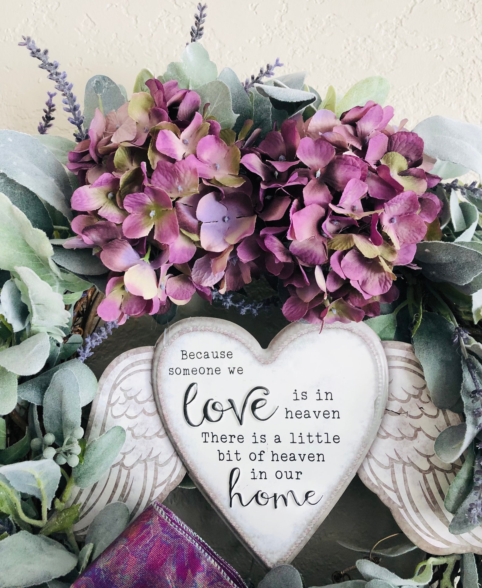 Angel Wings Sympathy or Memorial Wreath. Bereavement Gift - Etsy