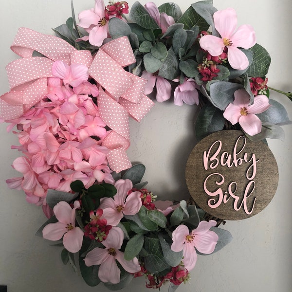 Baby Girl Wreath - Etsy