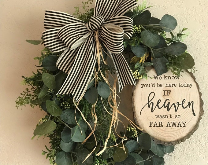 Scripture Wreath for Front Door, Religious Floral Wall Decor, Everyday ...