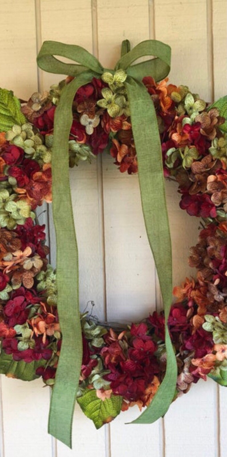Rust Colored Hydrangea Wreath, Front Door Wreath, Summer Wreath - Etsy