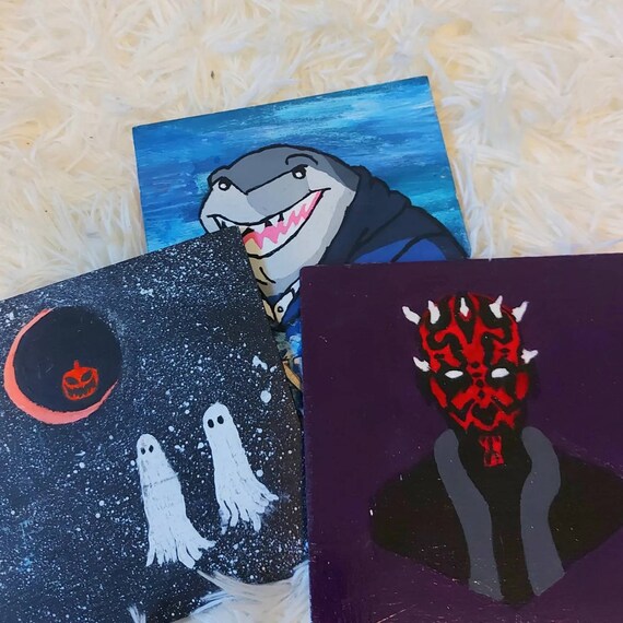 Mini Character Paintings - Etsy