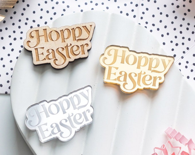 Happy Easter Glitter Cupcake Toppers Pack of 6 - Etsy UK