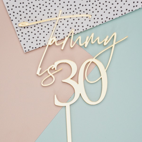 Number Cake Topper - Etsy