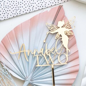 Personalised Fairy Cake Topper Fairy Cake Decorations UK Girls Birthday ...