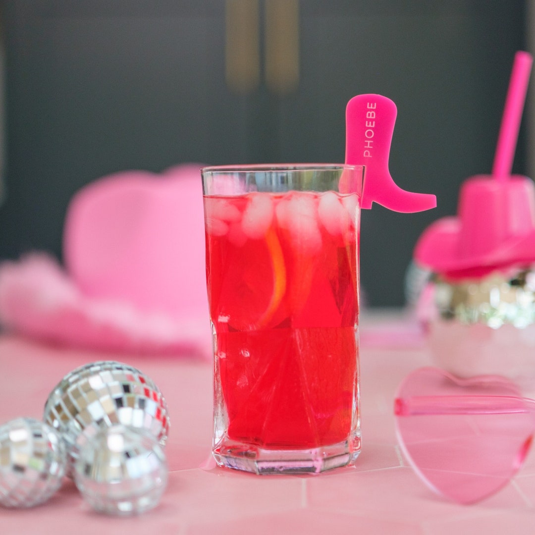 Disco Cowgirl Hen Party Decorations Hens Drink Toppers Names Last Rodeo ...