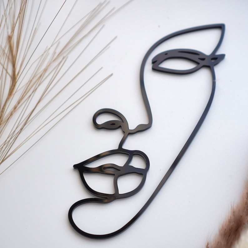 Face Line Art Cake Topper Birthday Cake Ideas Decorations Line Art ...