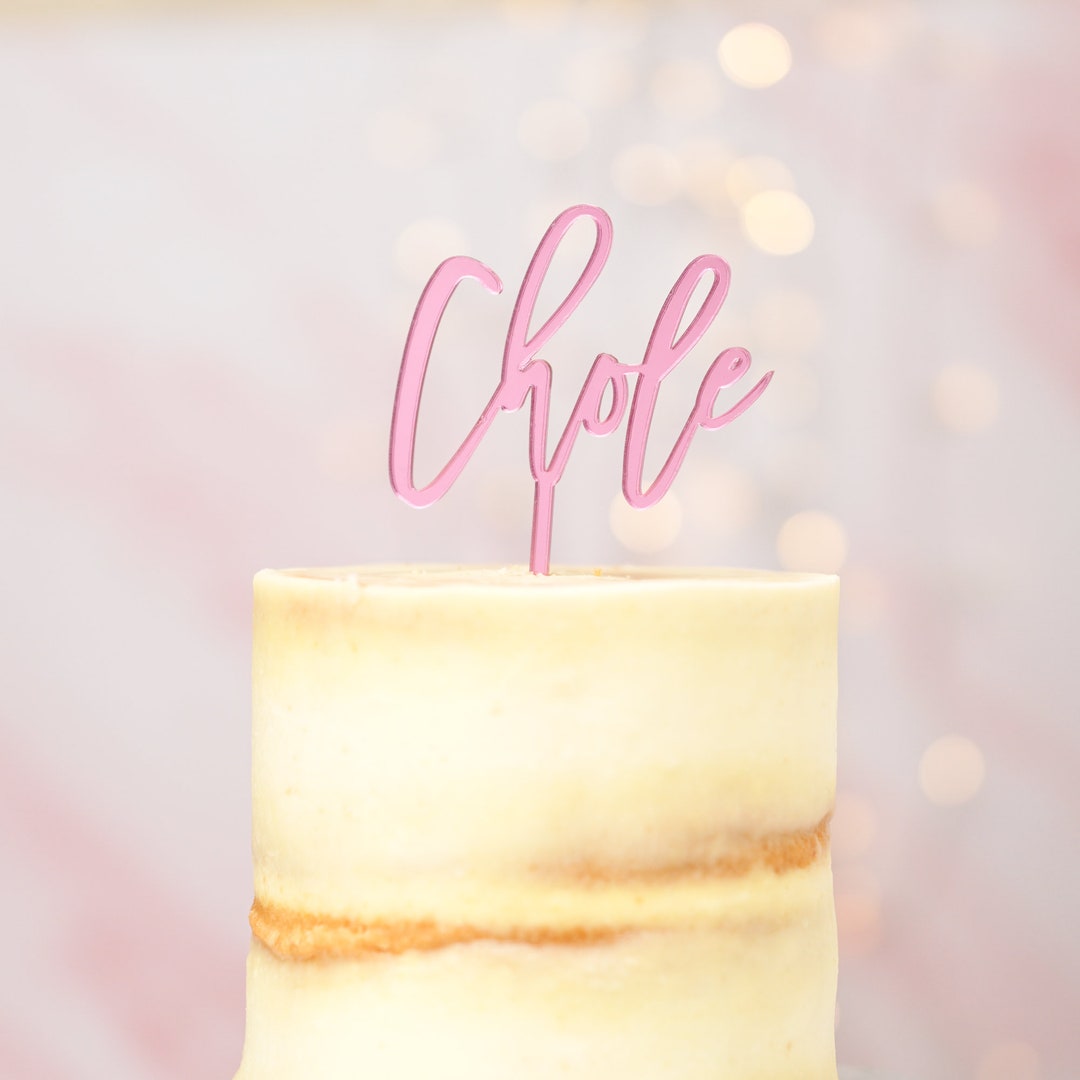 Acrylic Name Cake Topper Birthday Personalised Cake Toppers First ...