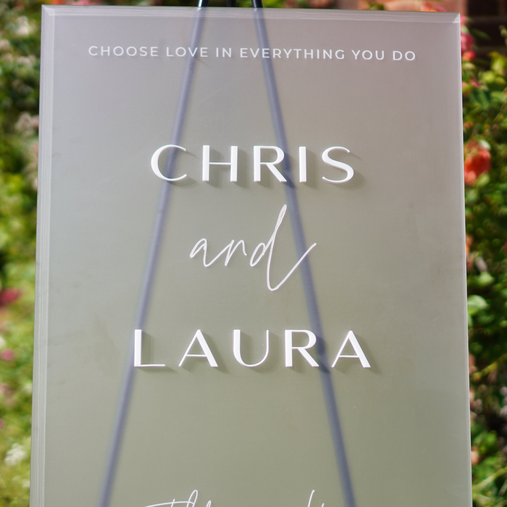 3D Wedding Sign Ideas, A2 Acrylic Welcome to Our Wedding Sign, Large ...