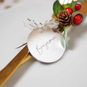 Christmas Place Name Settings Christmas Table Decorations Christmas ...