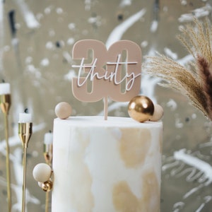 30 Cake Topper Birthday Thirty Cake Topper 30th Cake Ideas Gold Happy ...