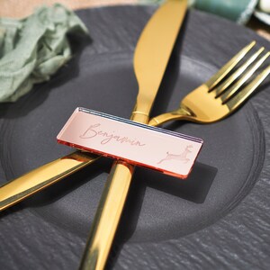 Personalised Christmas Place Card Acrylic Wooden Christmas Place Name ...