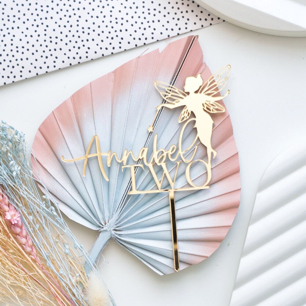 Personalised Fairy Cake Topper Fairy Cake Decorations UK Girls Birthday ...