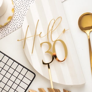 Thirty Cake Topper Birthday Personalised 30 Cake Topper 30th Cake Ideas ...