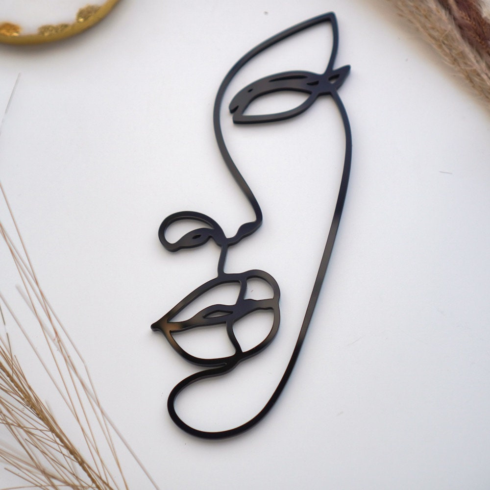 Face Line Art Cake Topper Birthday Cake Ideas Decorations Line Art ...