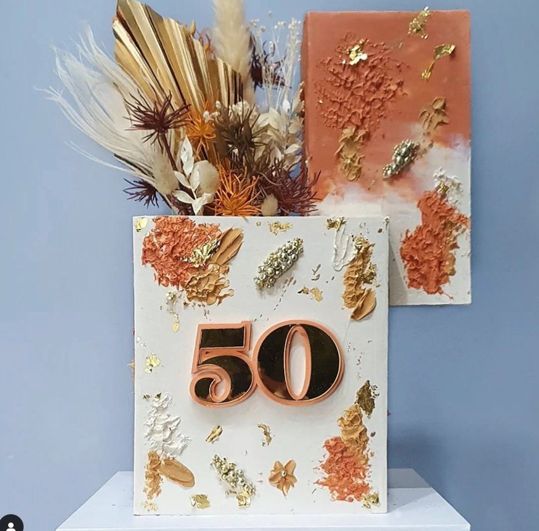 Double Layer Acrylic Cake Topper Number Acrylic Double Layered Cake ...
