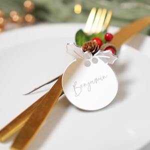 Christmas Place Name Settings Christmas Table Decorations Christmas ...