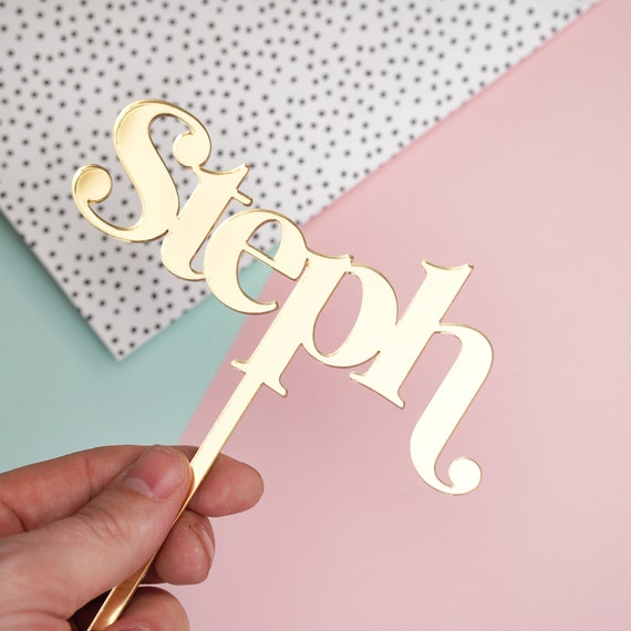 Personalised Name Cake Topper Birthday Personalized Acrylic - Etsy
