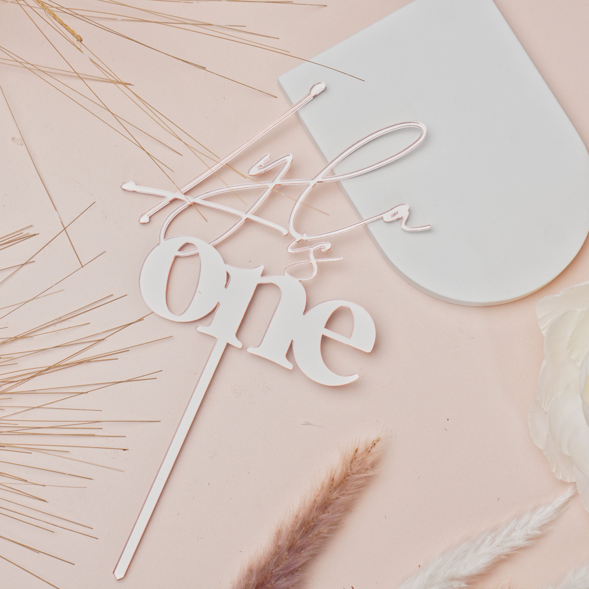 Personalised First Birthday Cake Topper Acrylic One Cake - Etsy