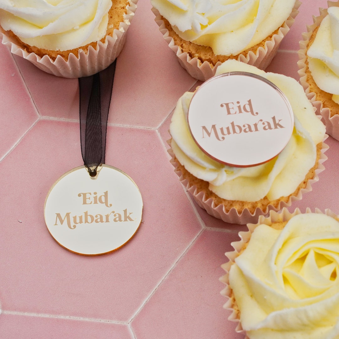 Eid Cupcake Toppers Gift Tag Eid Mubarak Decorations Eid Mubarak Gifts ...