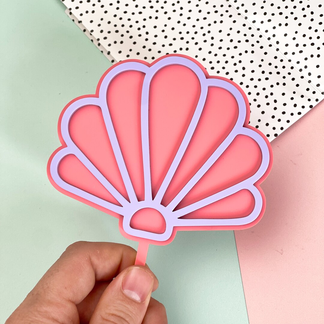 Mermaid Cake Topper Shell Acrylic Mermaid Cake Decorations Mermaid Cake ...