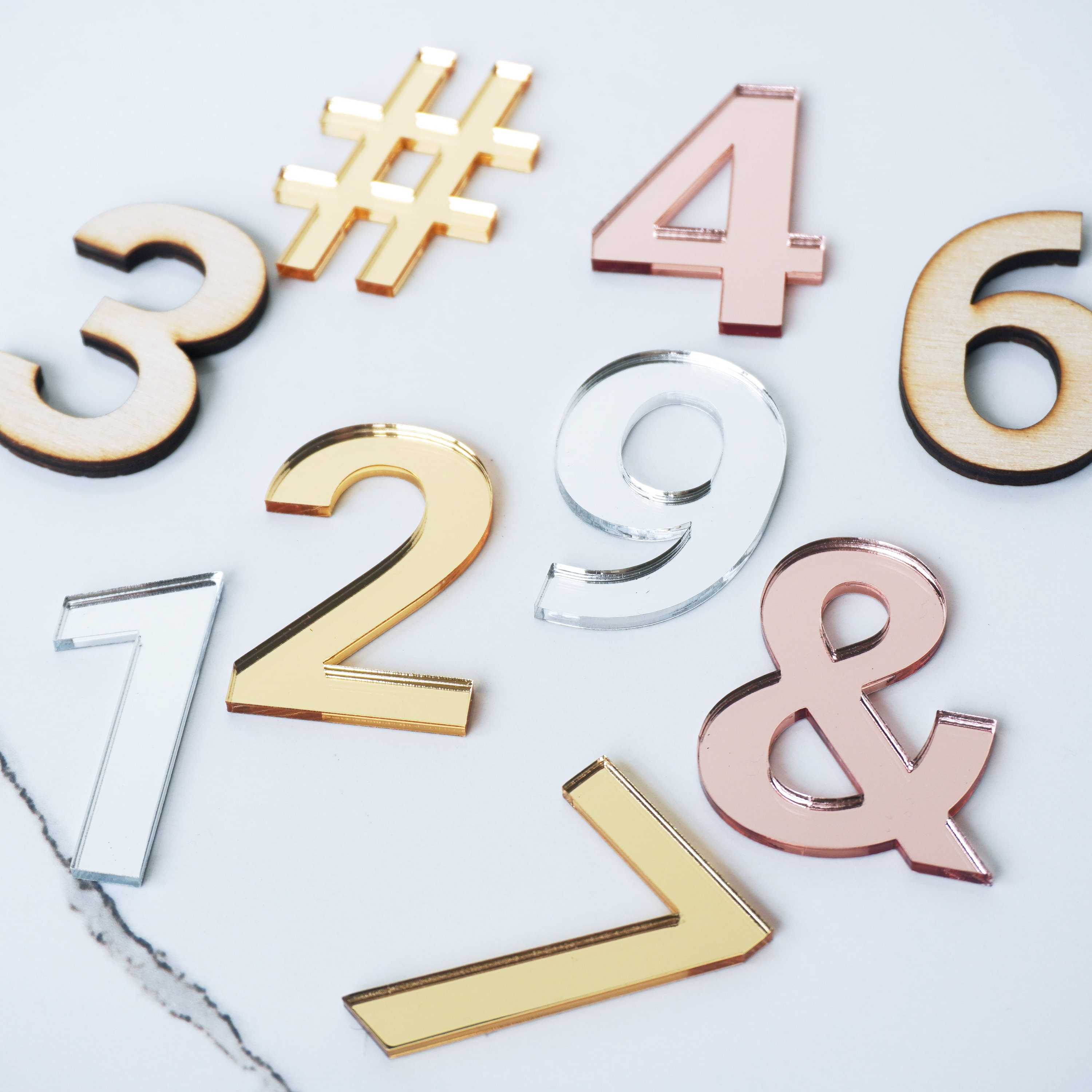 Mirror Acrylic Number Cake Topper Acrylic Numbers Cake Charms - Etsy UK