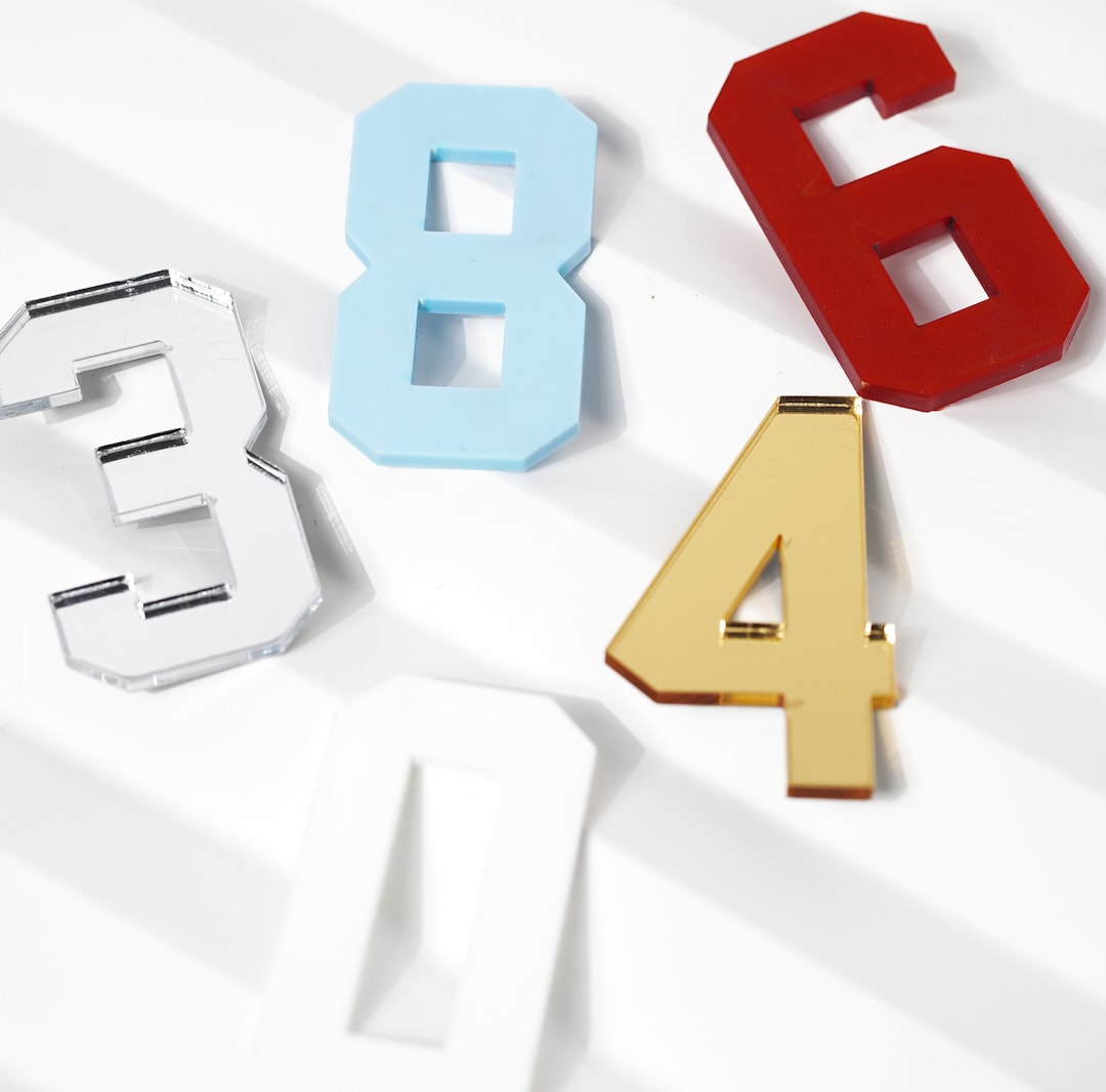 Number Cake Charm Sports Cake Topper Acrylic, Age Jersey Football ...