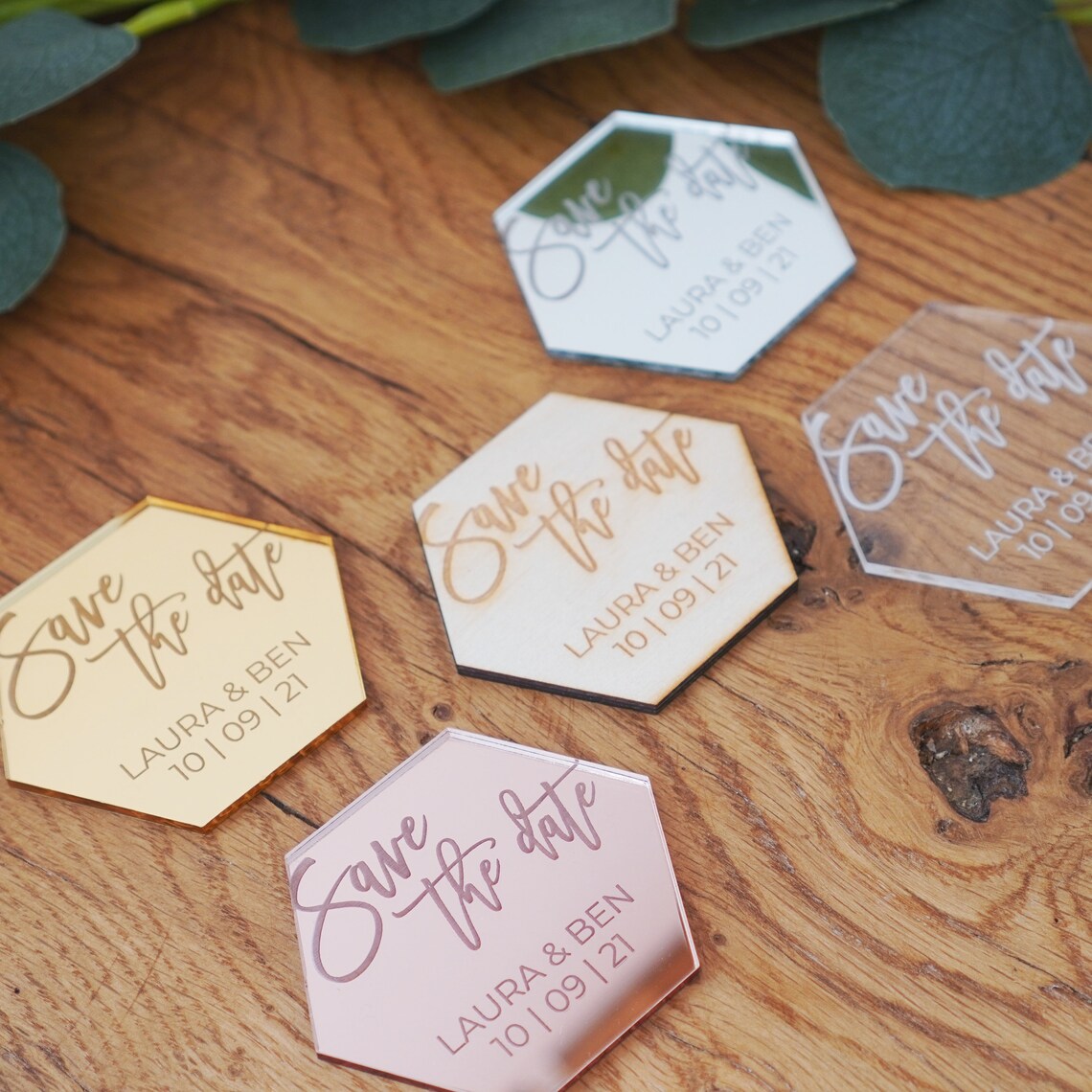 Save the Date Magnet Acrylic Wedding Invitations Modern - Etsy
